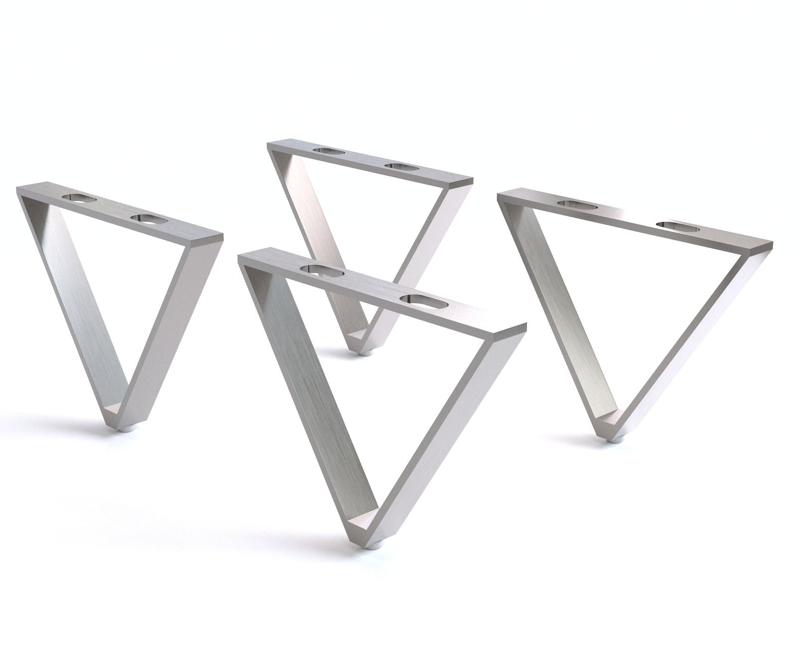 Leg Set V-Shape 15cm Metal Silver
