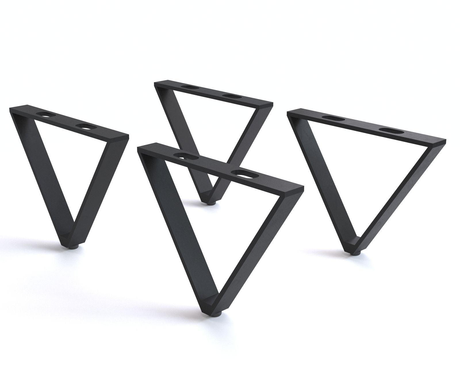 Leg Set V-Shape 15cm Metal Black
