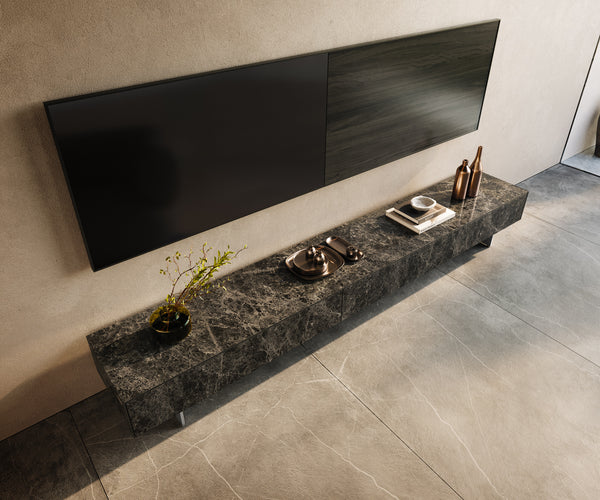 TV Stand Cuor 250cm Ceramic Emperador Extra Lucidato 1 Flap Door 1 Dra
