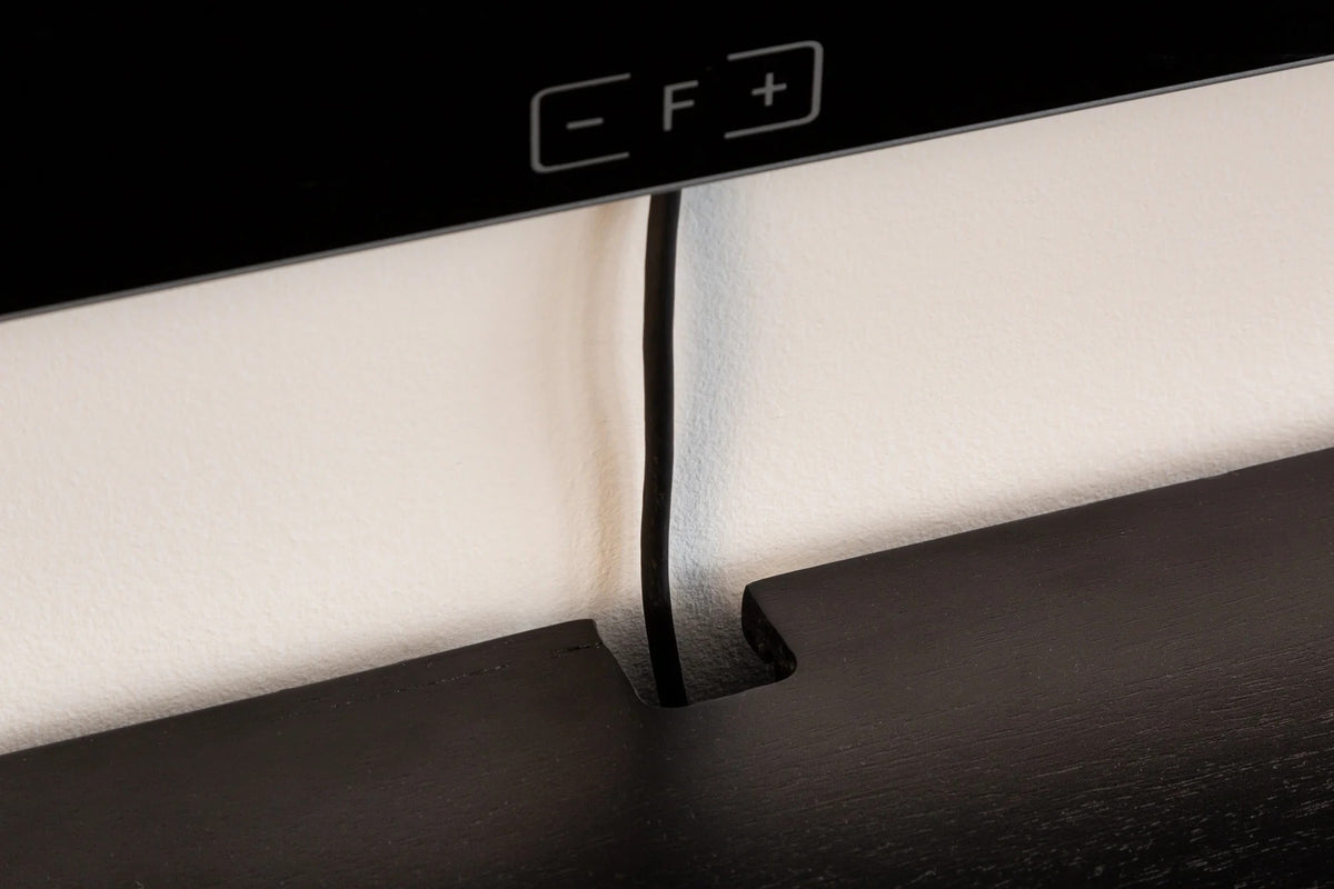 Floating TV Stand Fossil 160cm Mango Wood Black