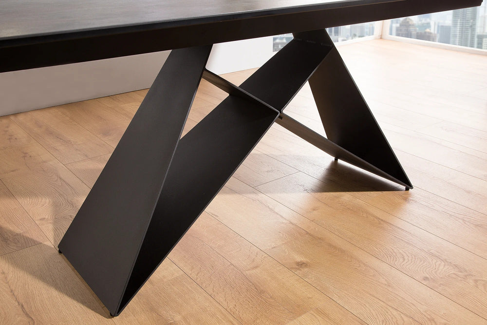 Extendable Dining Table Mercury 180-220-260cm Ceramic Lava Look