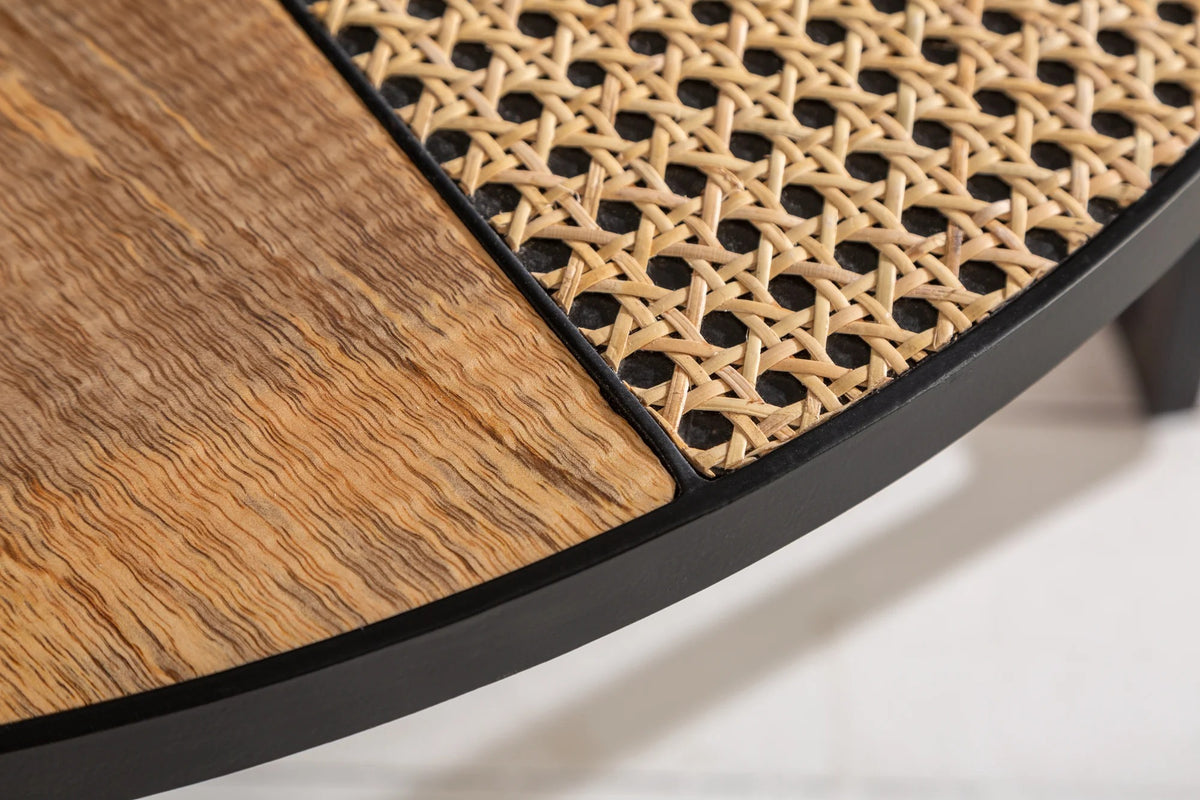 Set Of 2 Round Nesting Coffee Tables Vienna 50cm/70cm Mango Wood Natur